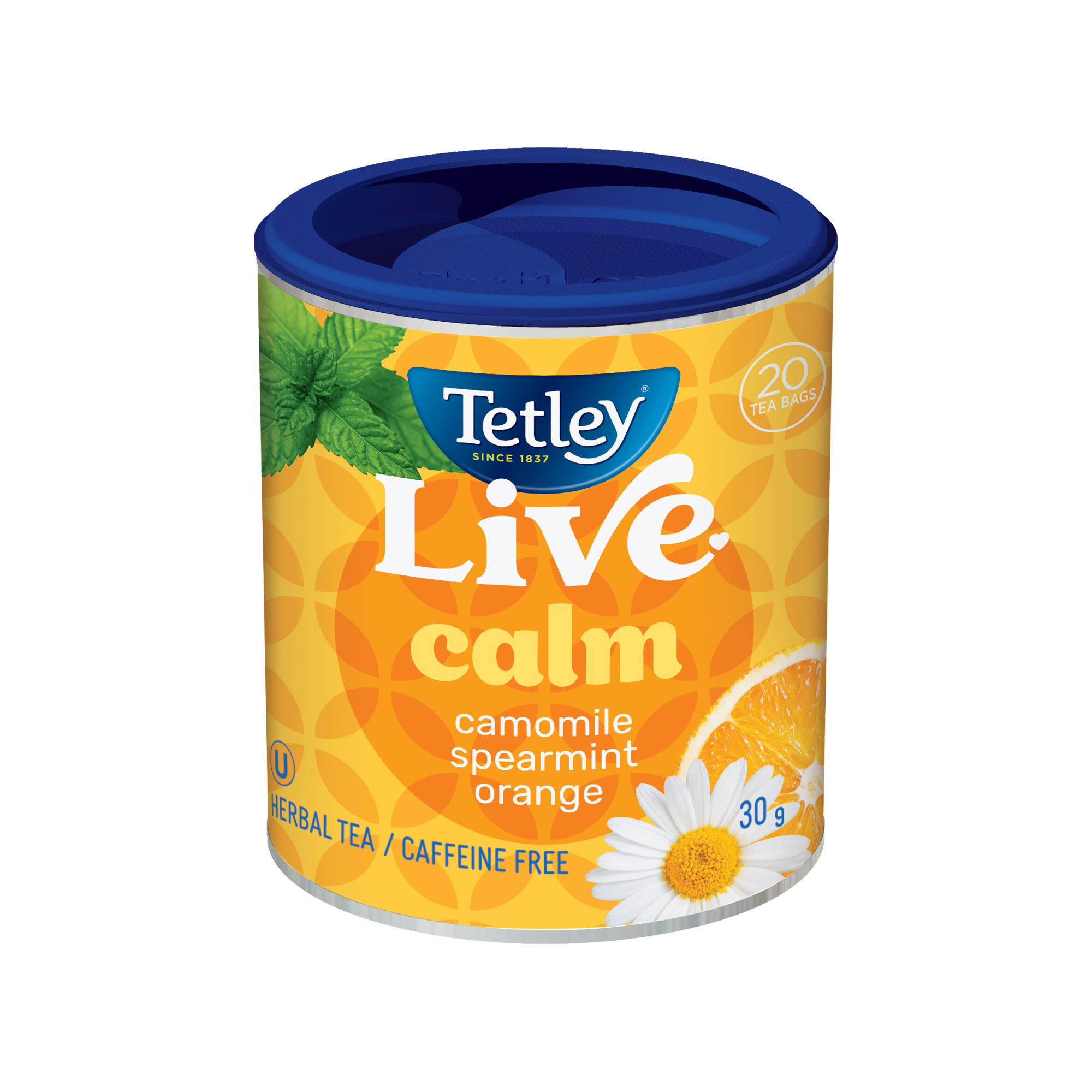 Live Calm Tea - Camomile, Spearmint & Orange – Tetley Canada
